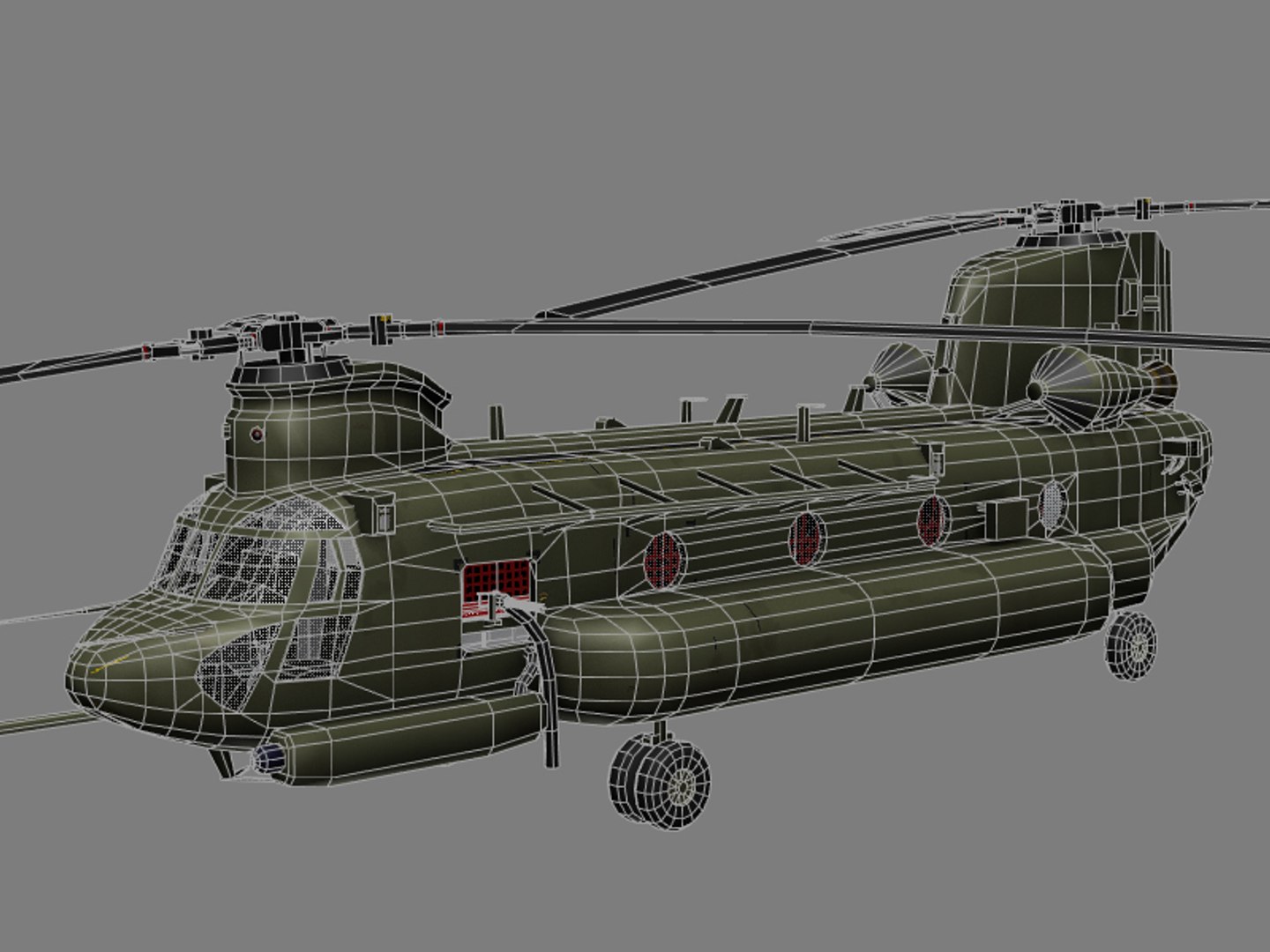 Ah64d Ch47 Apache 3d Obj