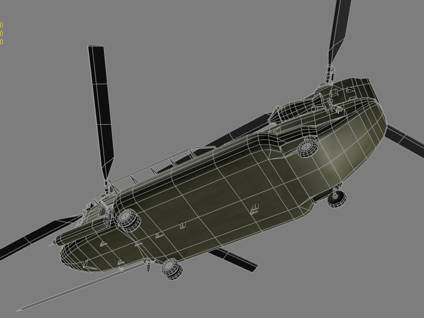 Ah64d Ch47 Apache 3d Obj