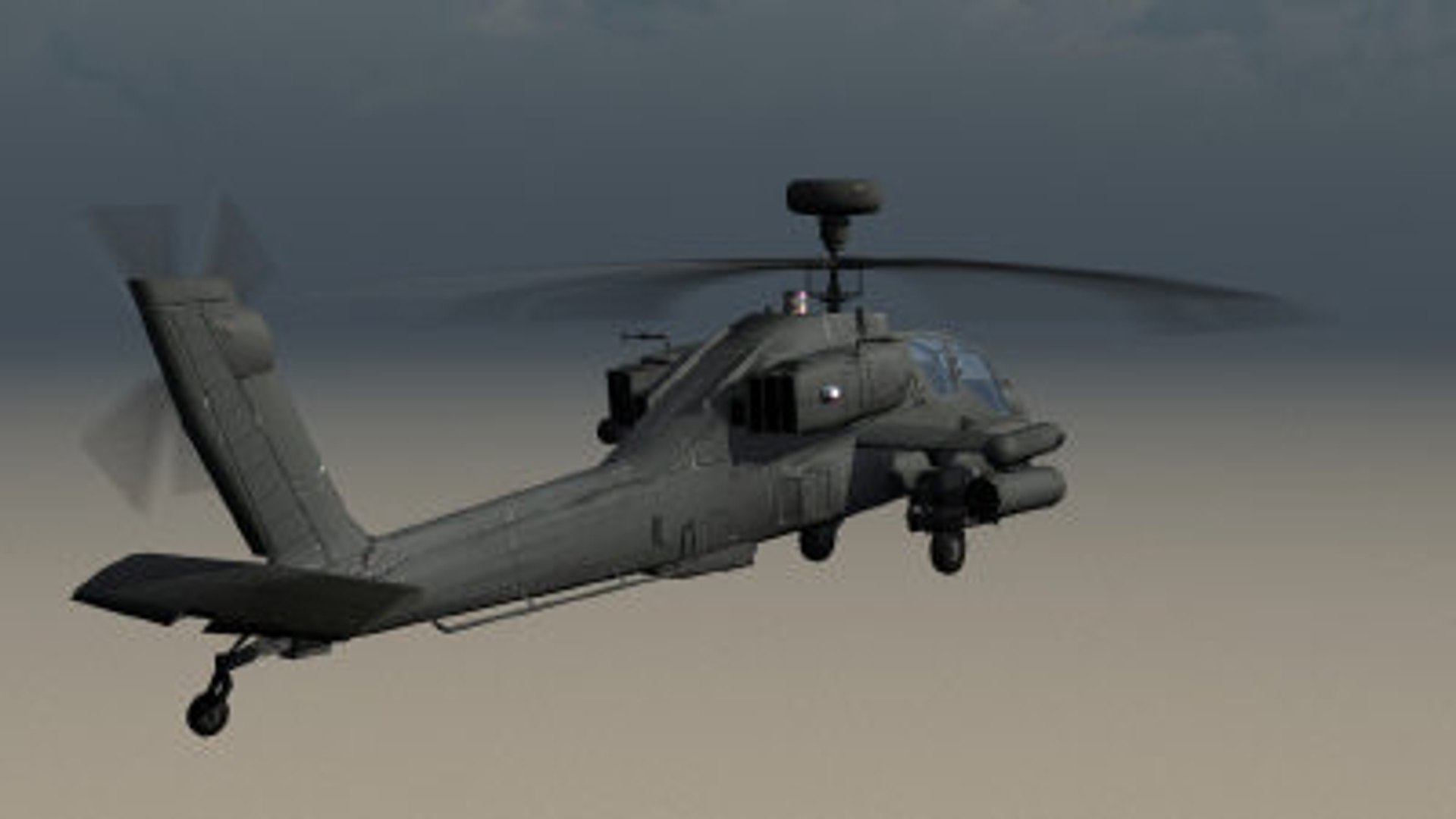 Ah64d Ch47 Apache 3d Obj