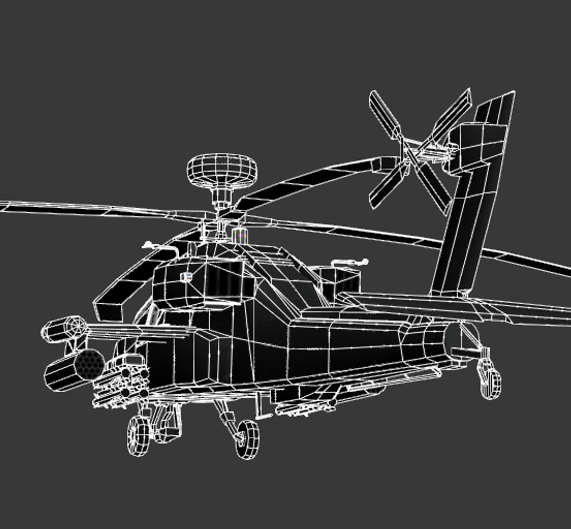Ah64d Ch47 Apache 3d Obj