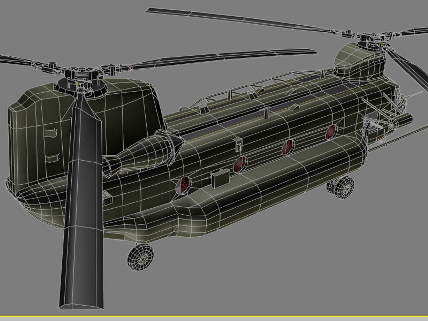 Ah64d Ch47 Apache 3d Obj