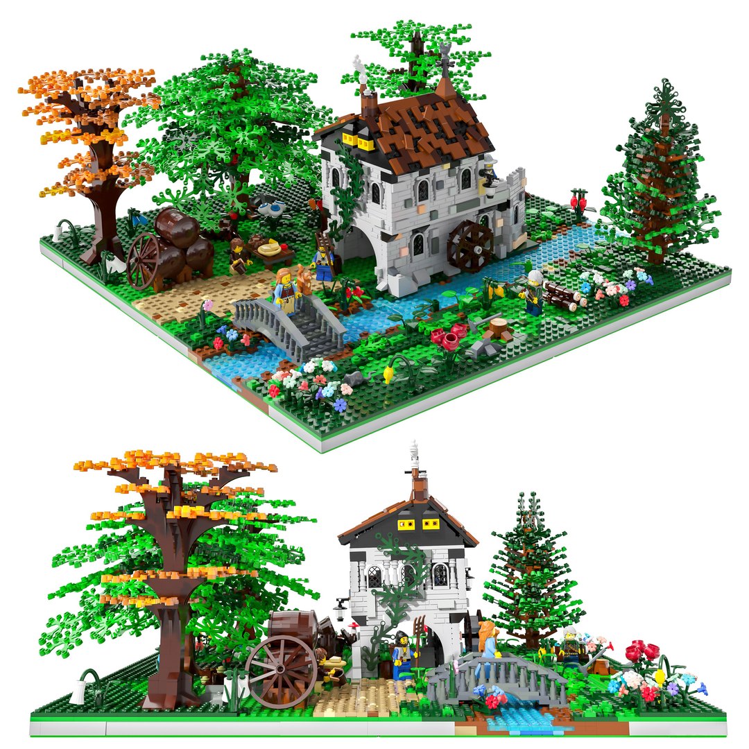 Modern Lego River town toy block children hand-made ornaments model ...