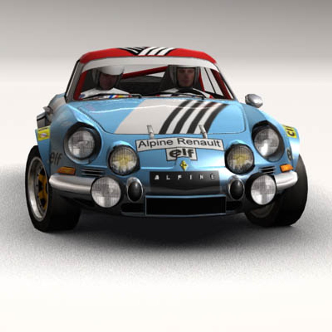 renault alpine a110 rally obj