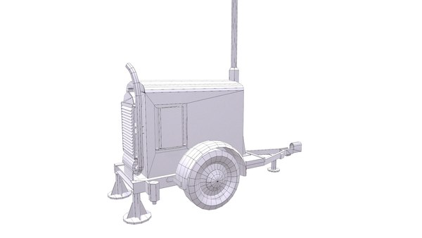 Trailer Light Tower Generator 3D model - TurboSquid 1924031