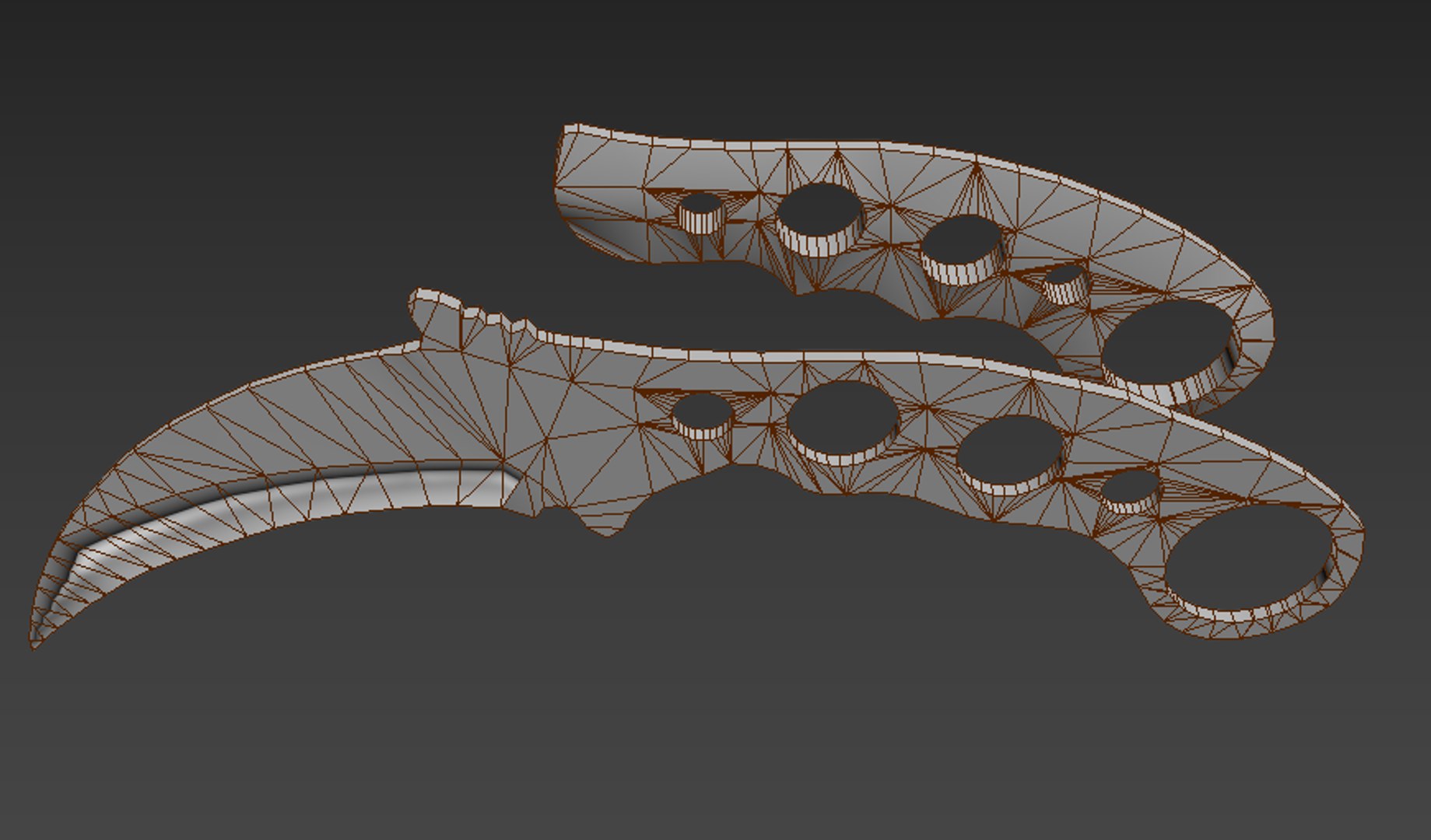 Karambit Knife Blade Grip 3d Max