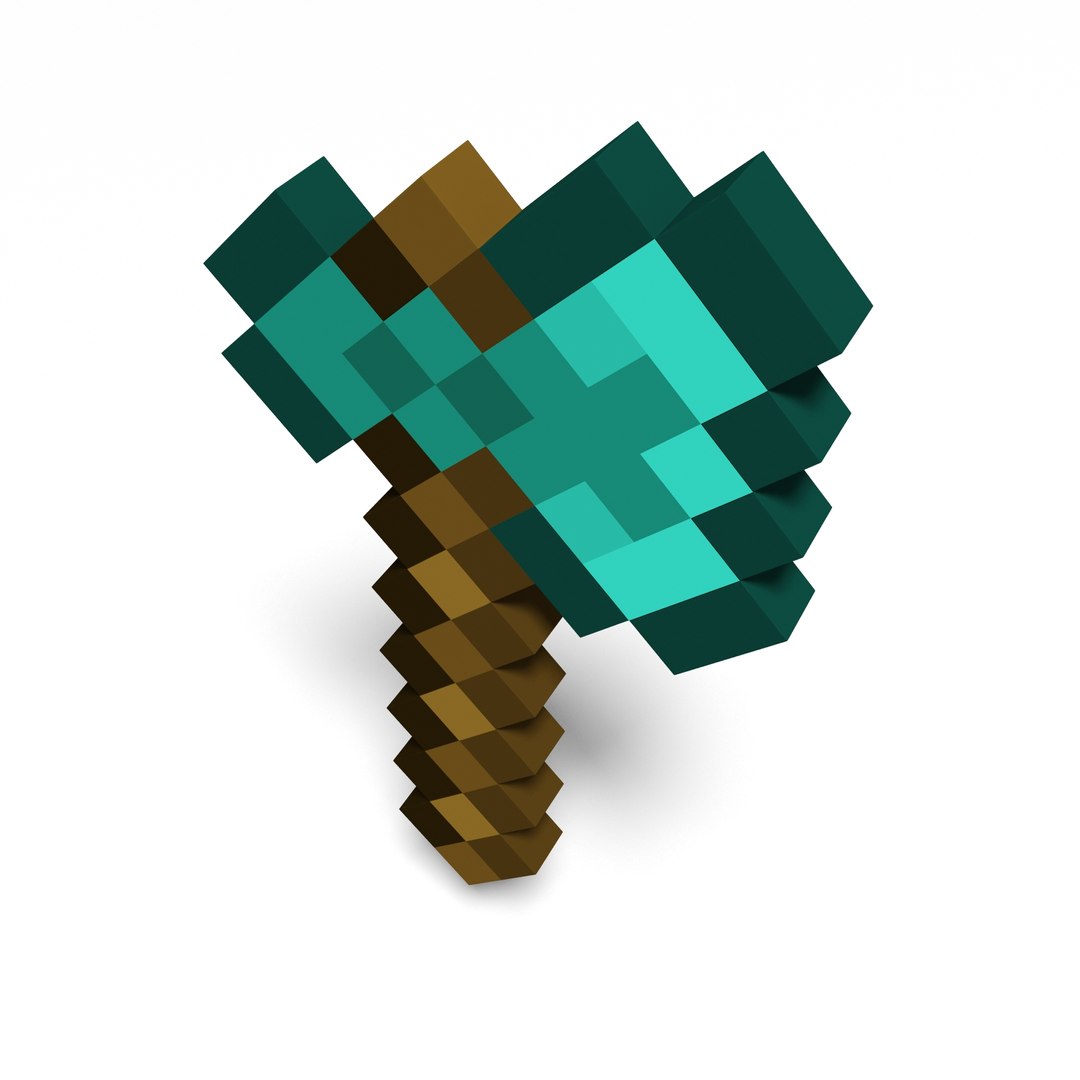 3d Model Minecraft Axe Turbosquid 1380870