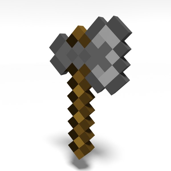 modelo 3d Hacha de Minecraft - TurboSquid 1380870