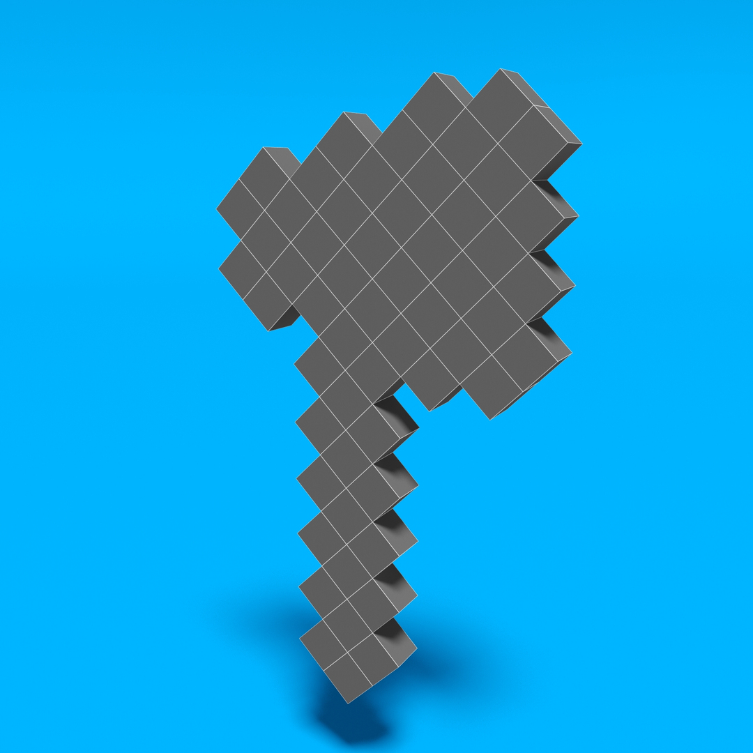 3d Model Minecraft Axe Turbosquid 1380870