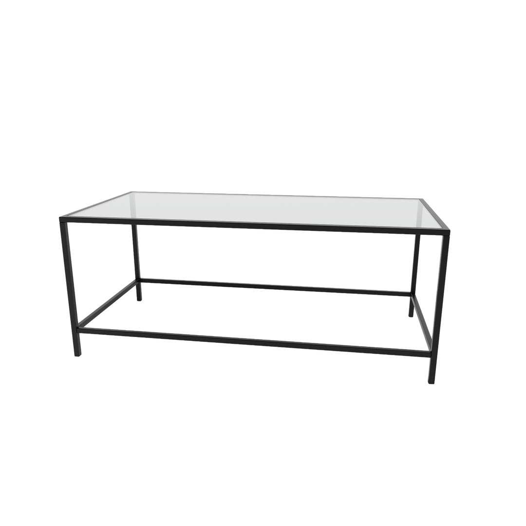 Rectangle Glass Table 3D Model - TurboSquid 2206863
