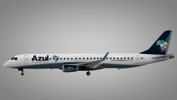 3D azul brazilian airlines embraer195 - TurboSquid 1551803