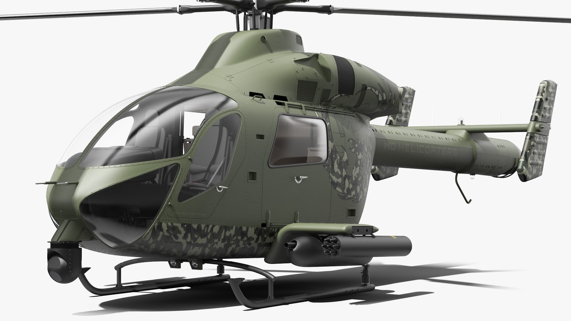 3D Md 969 Twin Attack Helicopter - TurboSquid 1623866