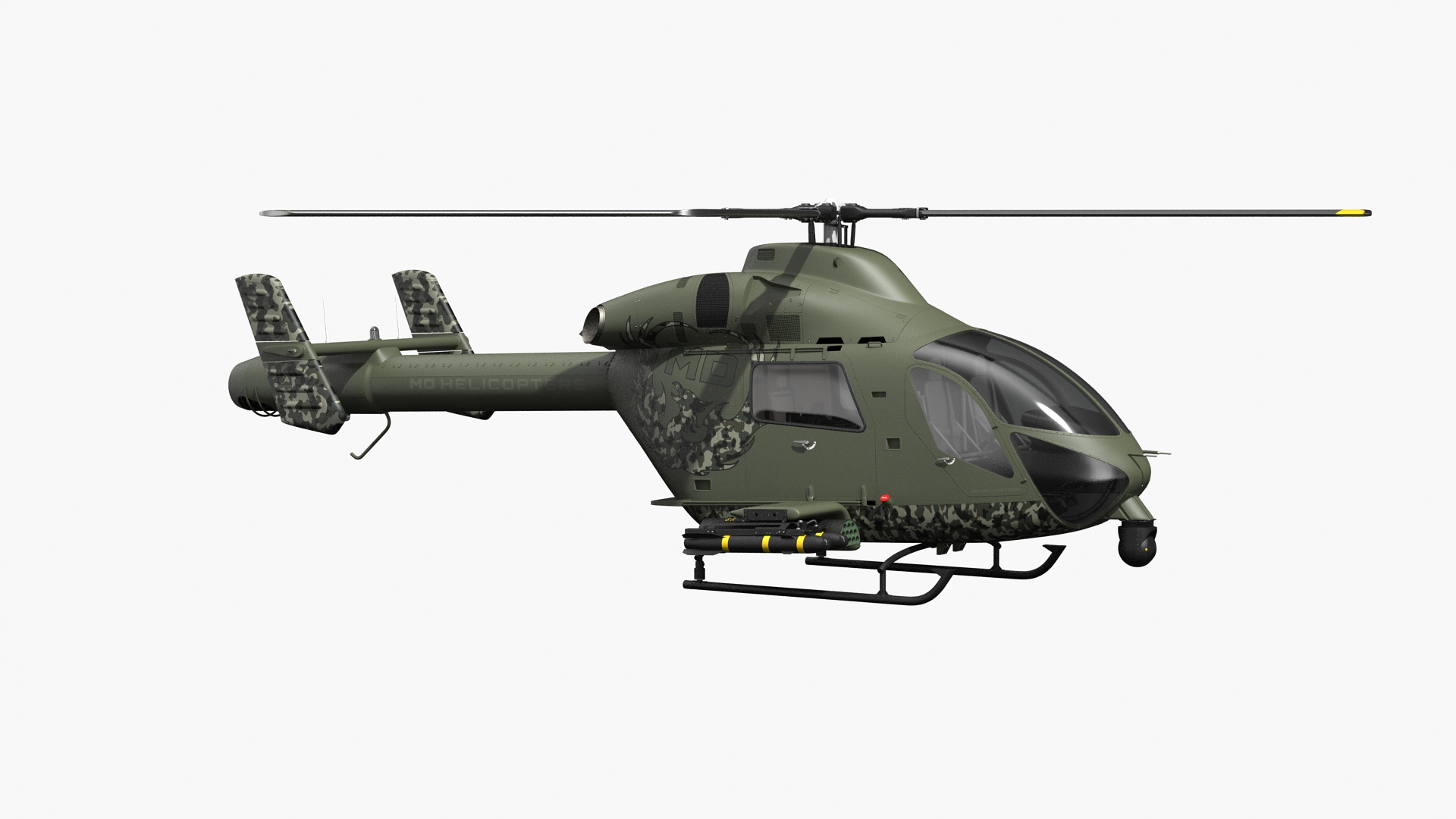 3D Md 969 Twin Attack Helicopter - TurboSquid 1623866