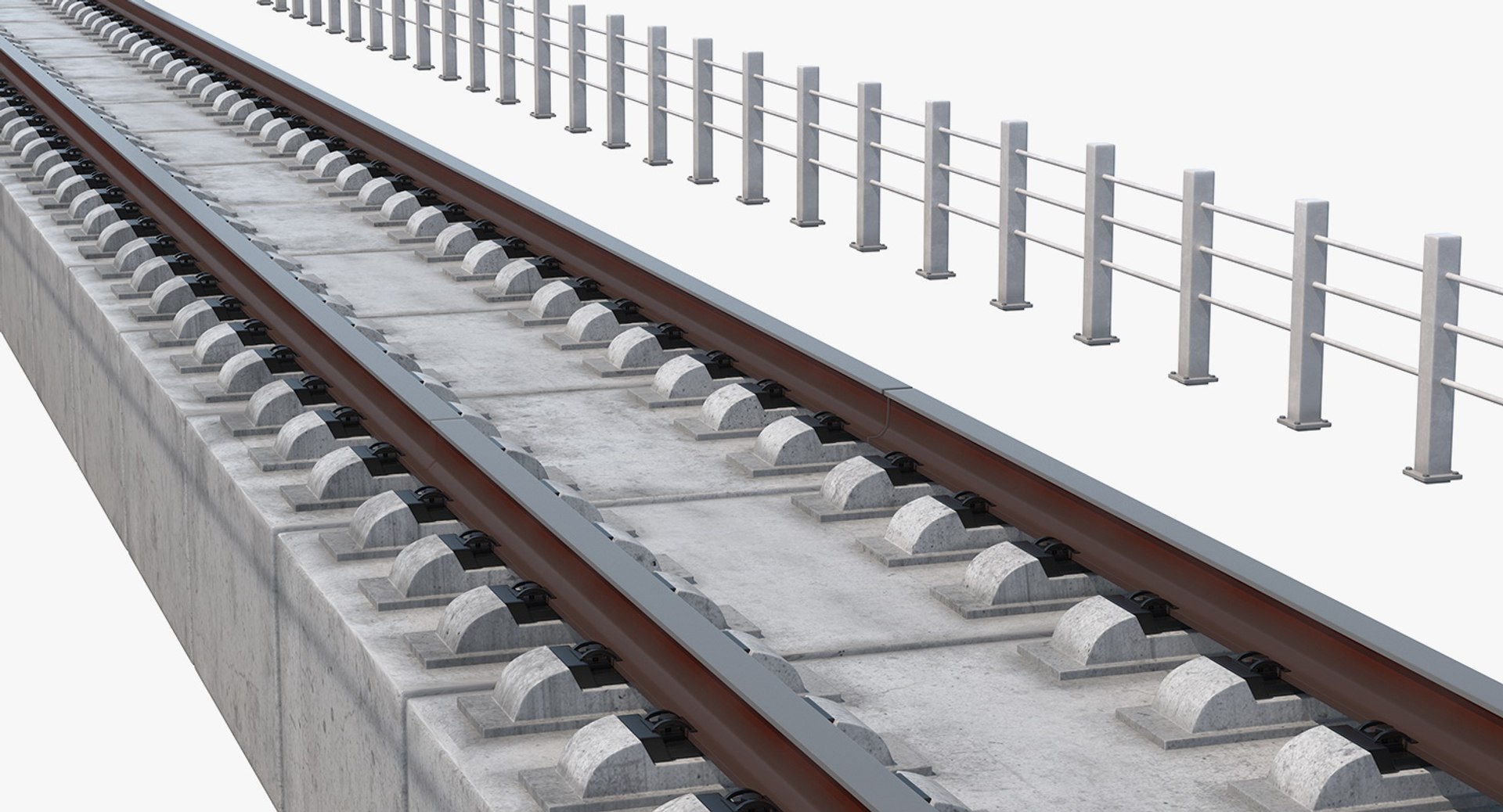 Direct Railway Section Rail 3D Model - TurboSquid 1372507