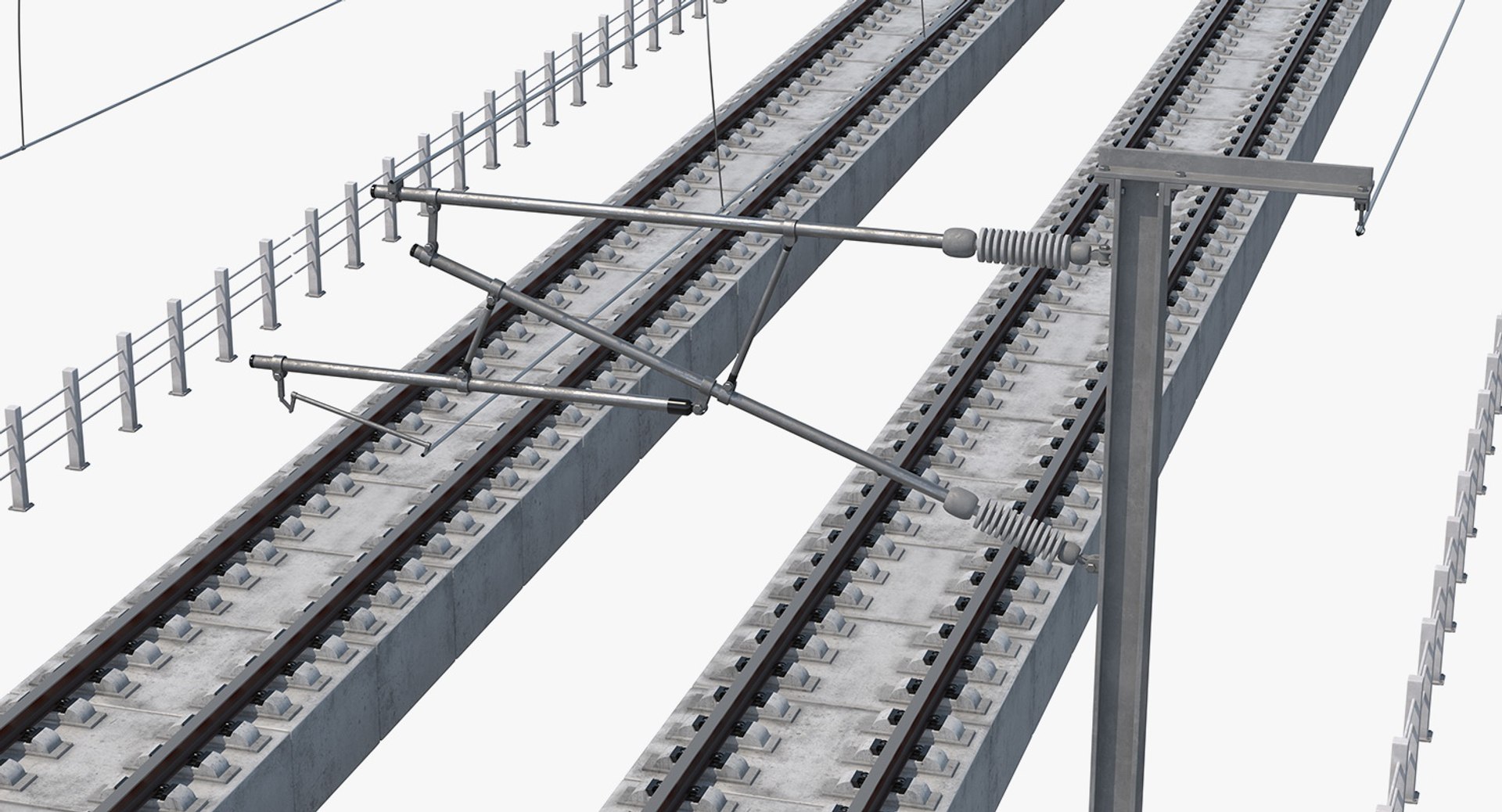Direct Railway Section Rail 3D Model - TurboSquid 1372507