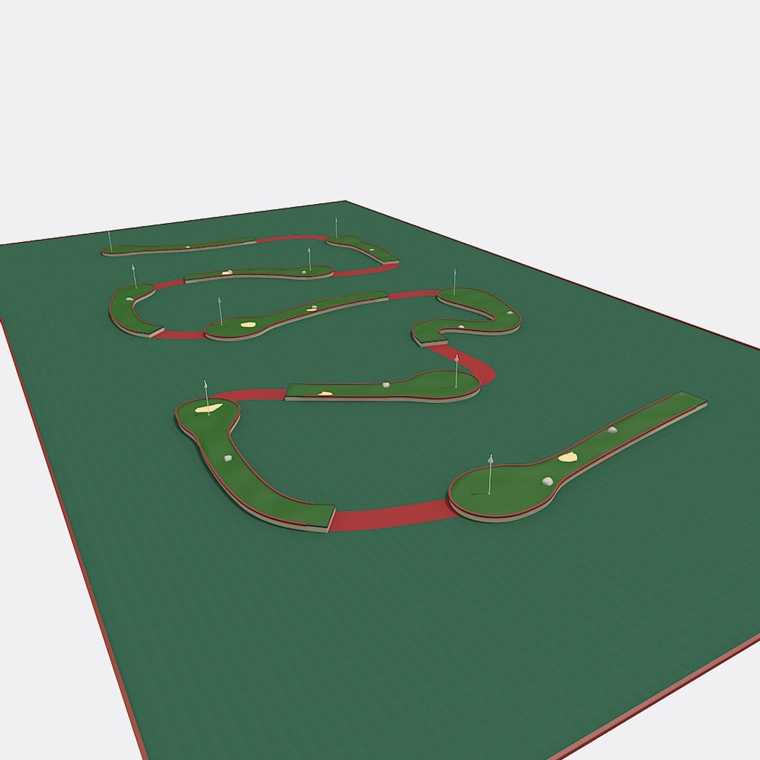 3d Mini Golf Court Model