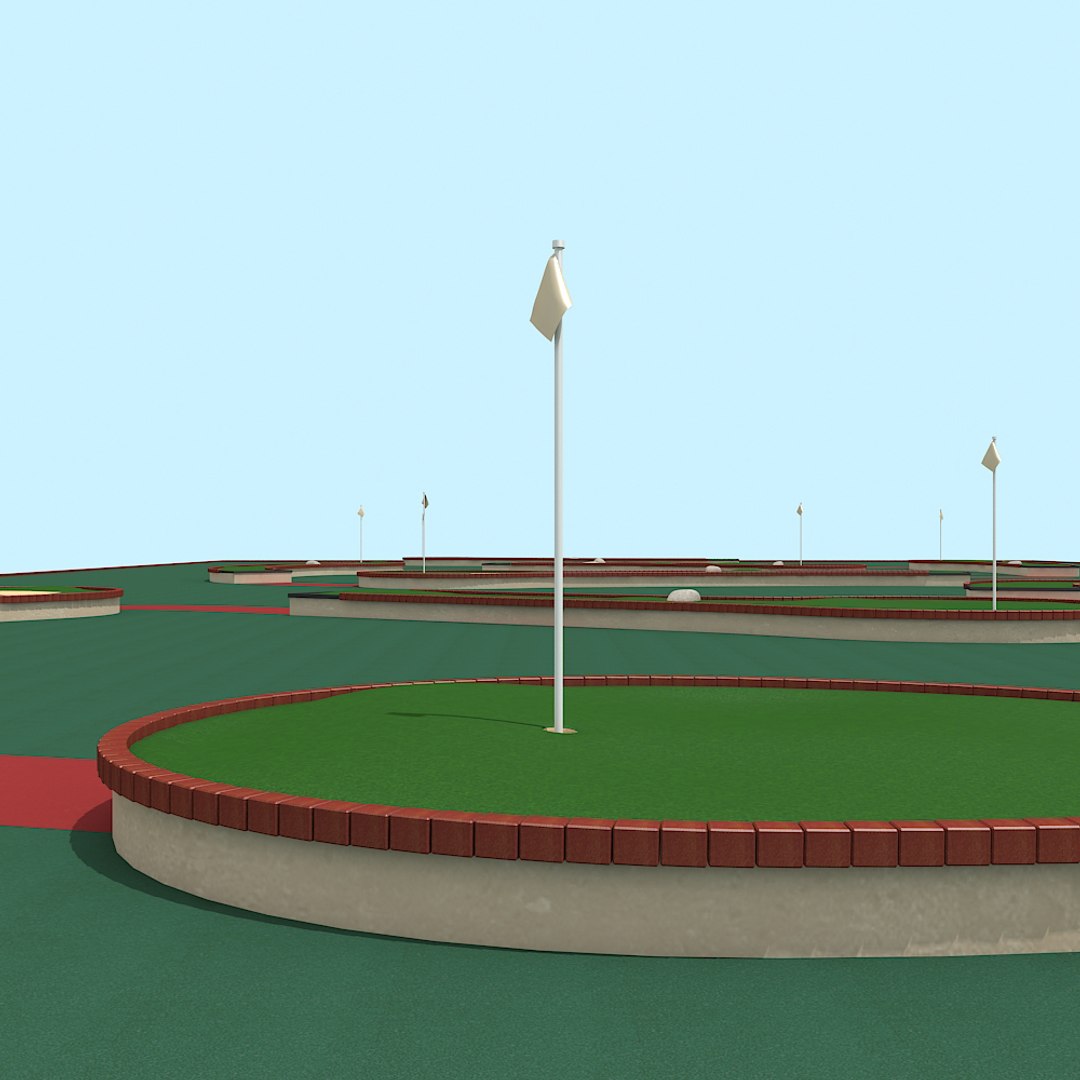 3d Mini Golf Court Model