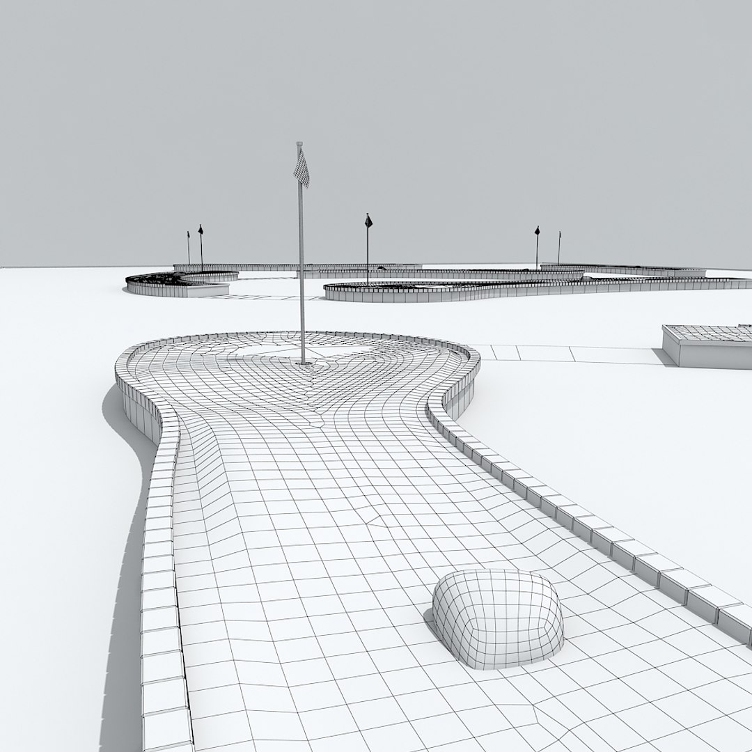 3d Mini Golf Court Model