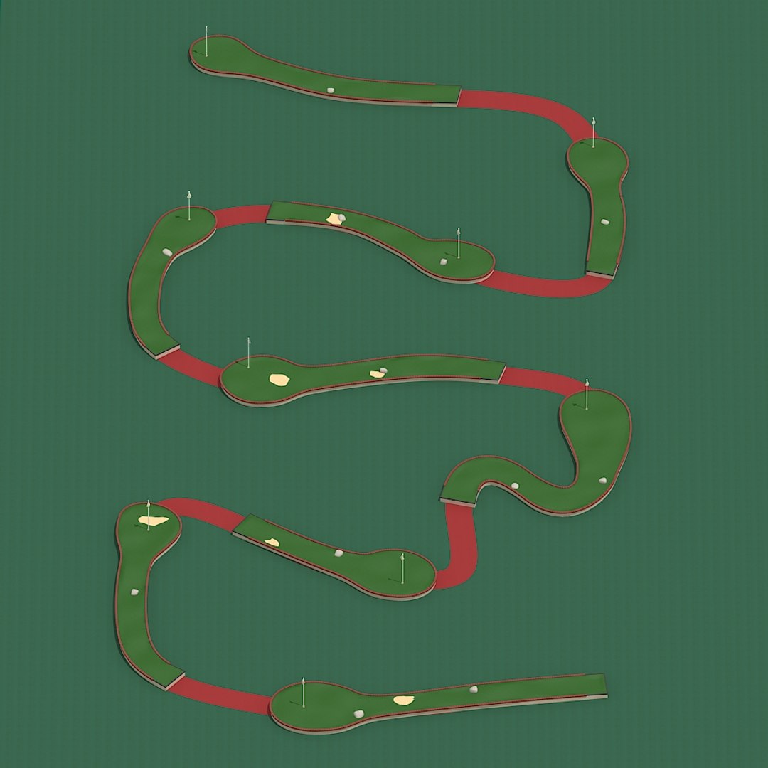 3d Mini Golf Court Model