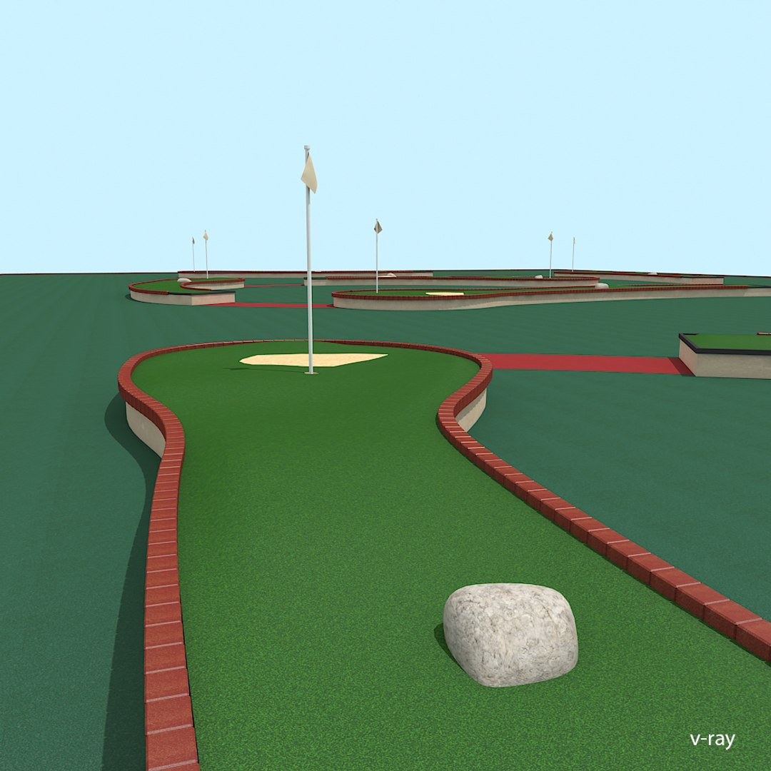 3d Mini Golf Court Model