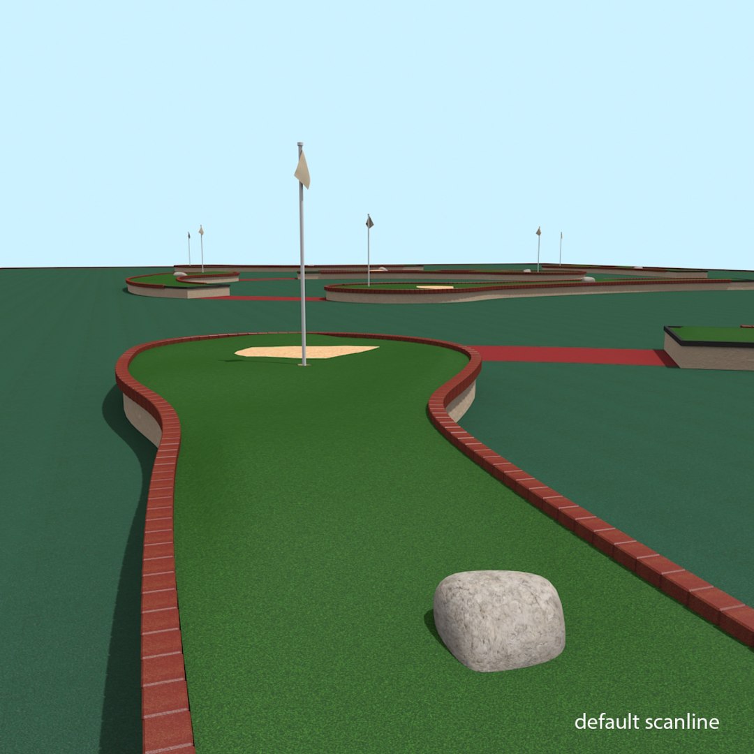 3d Mini Golf Court Model