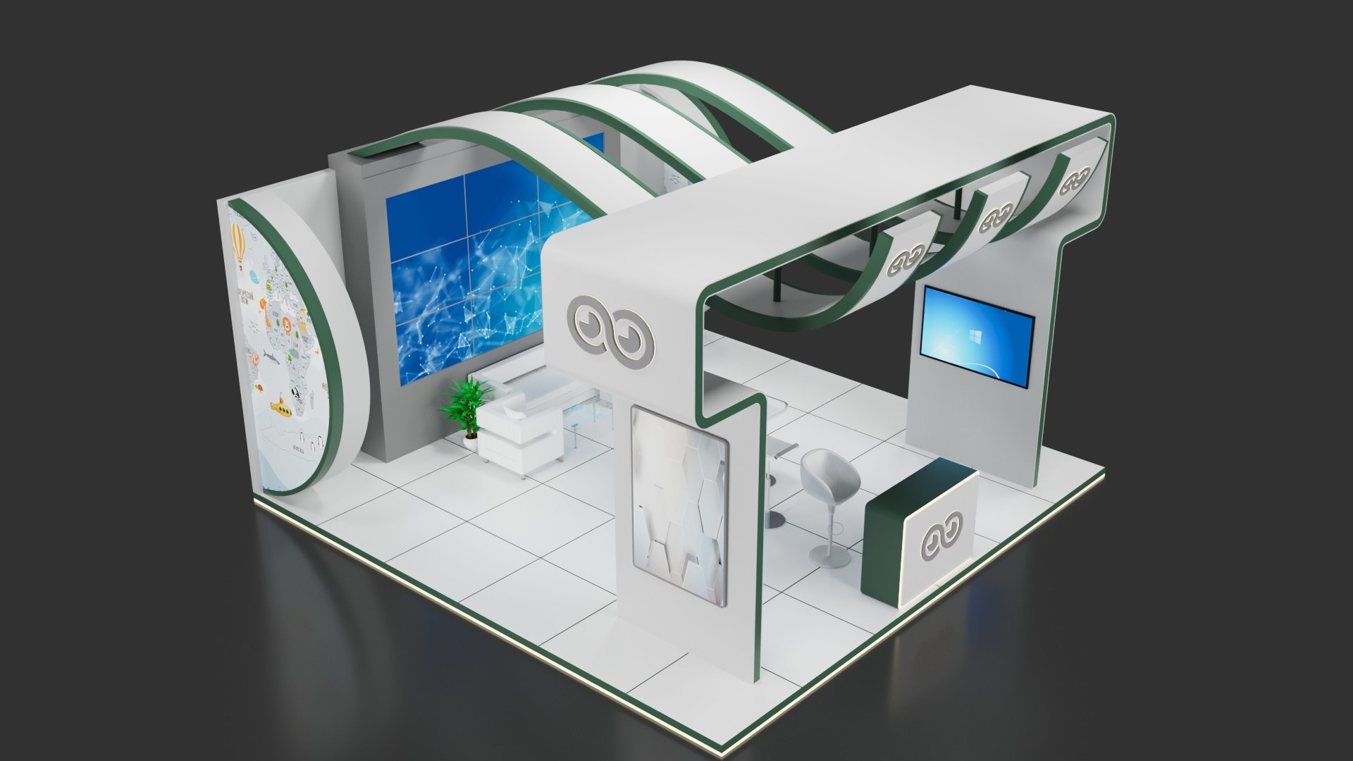 3D 6x6 Meter Exhibition Booth - TurboSquid 2261767