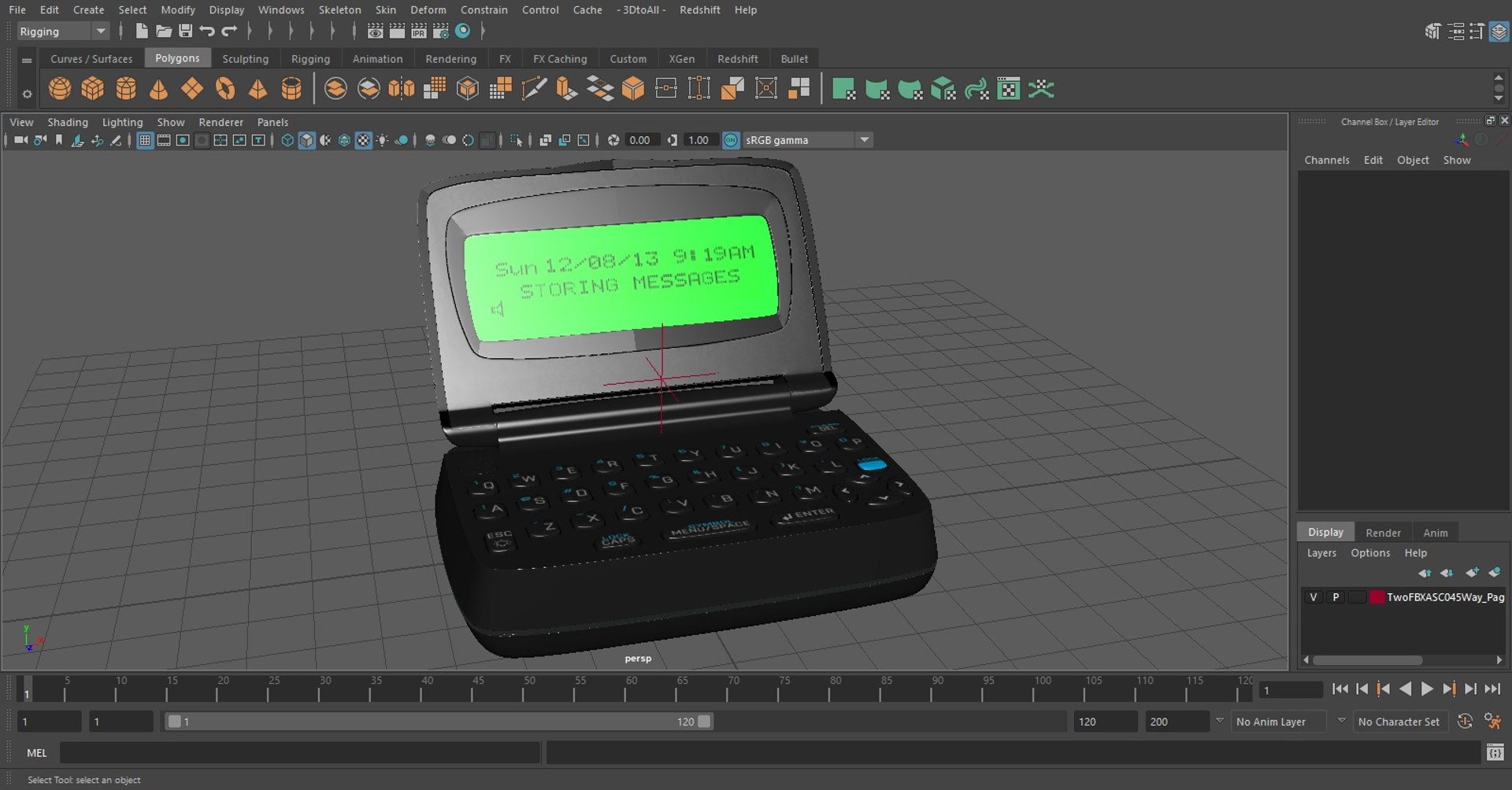 Two-Way Pager With Screen On 3D - TurboSquid 1951690