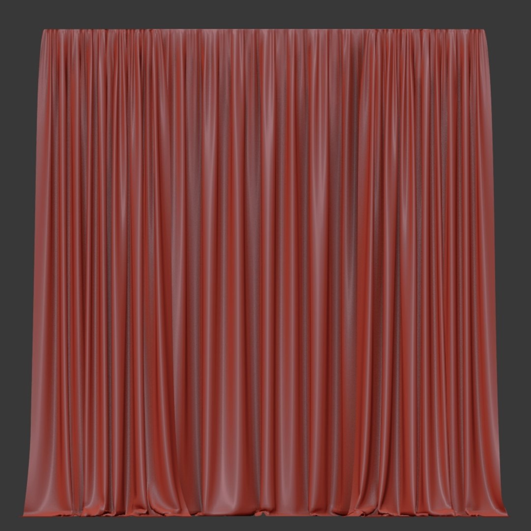 Curtains Tulle 3D Model - TurboSquid 1467058
