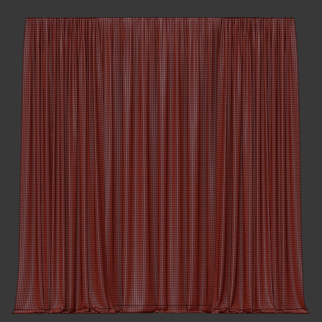 Curtains Tulle 3D Model - TurboSquid 1467058