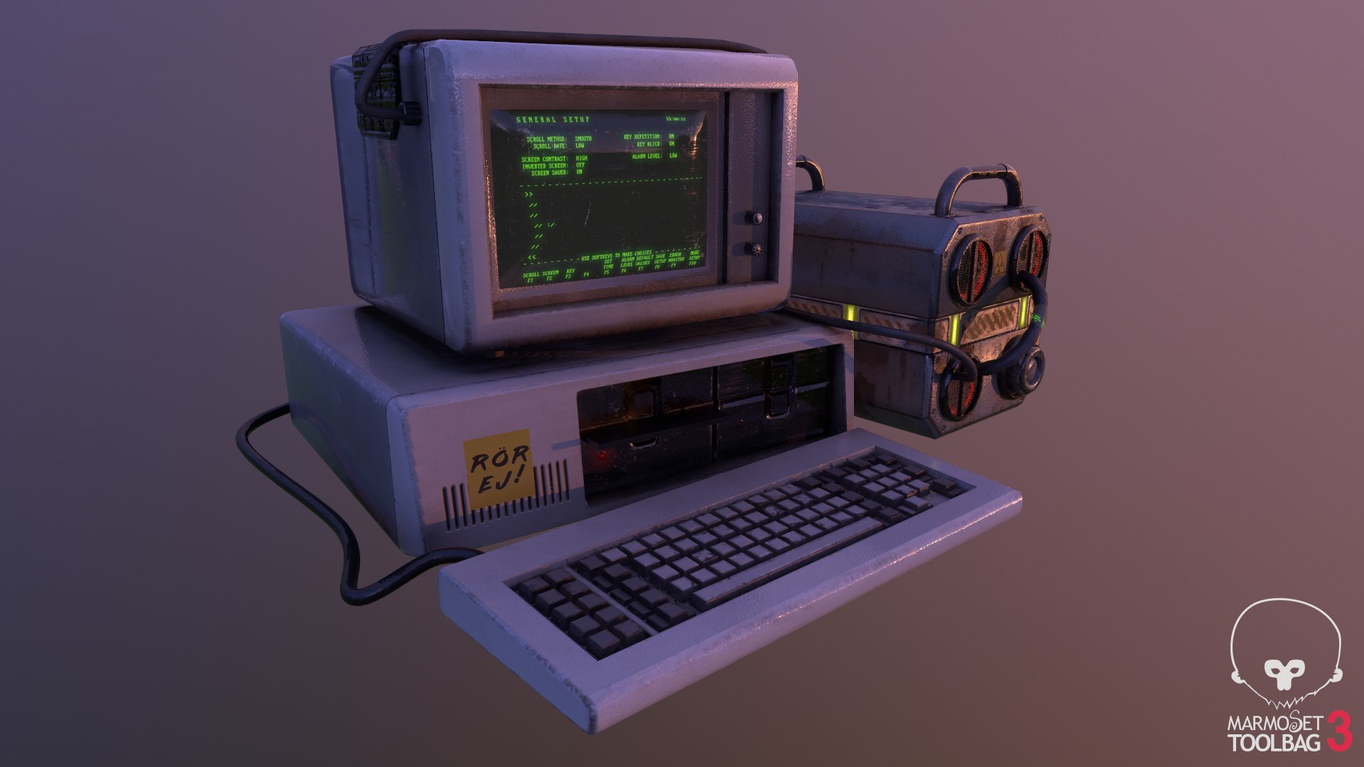 后世界末日风格的计算机3D模型 - TurboSquid 2301092