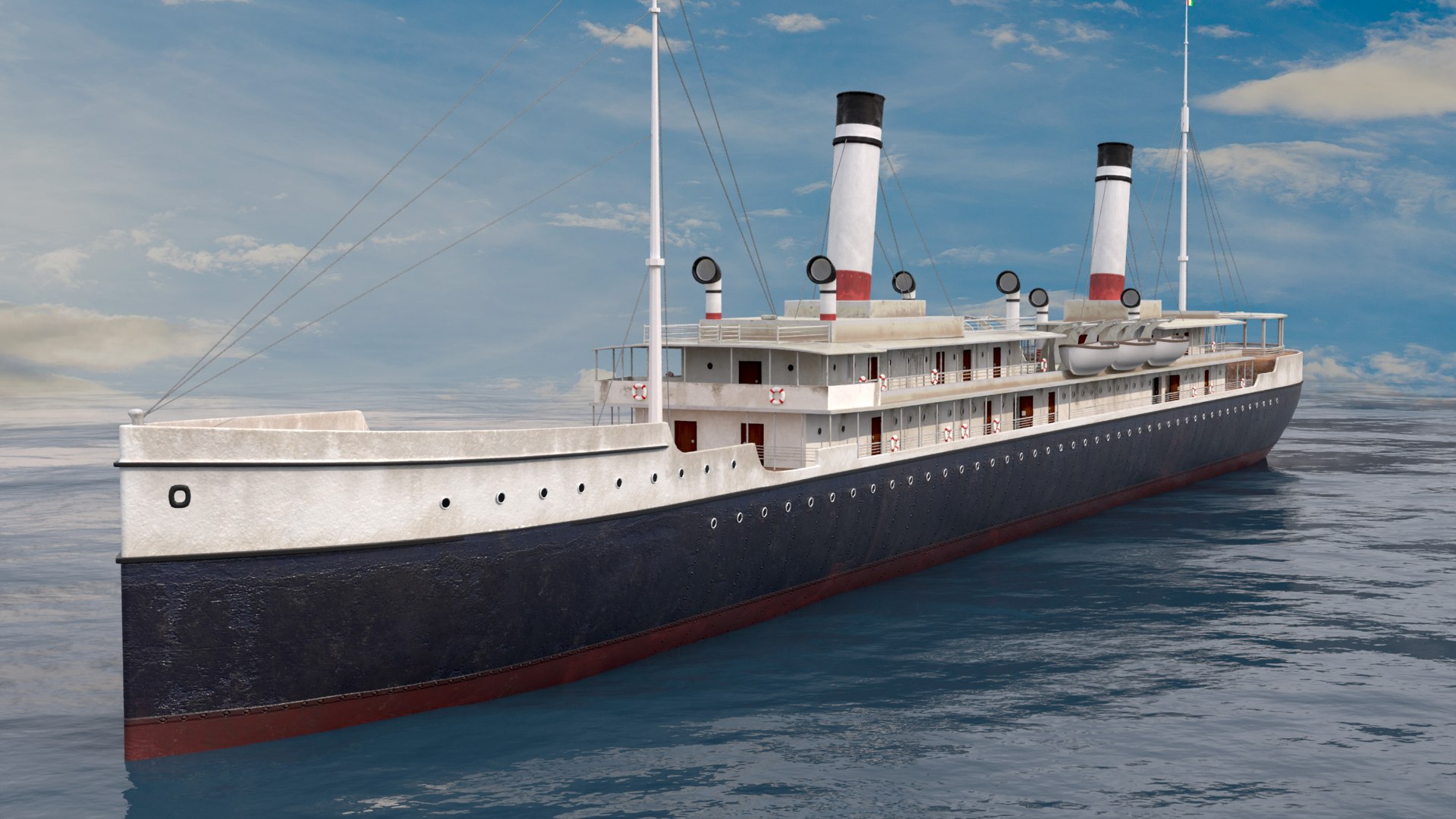 3d Model 1900 Steamship