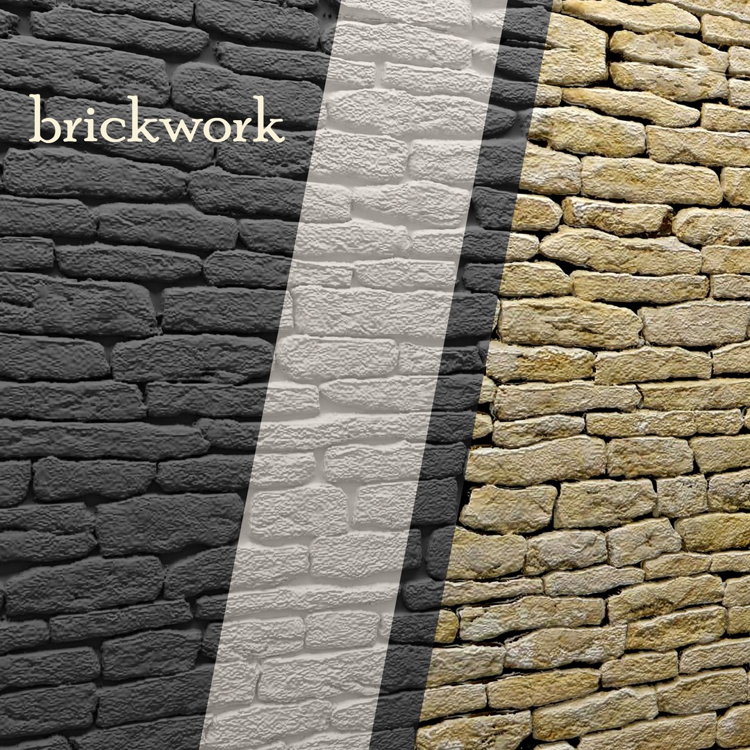 bricks wall 3d model
