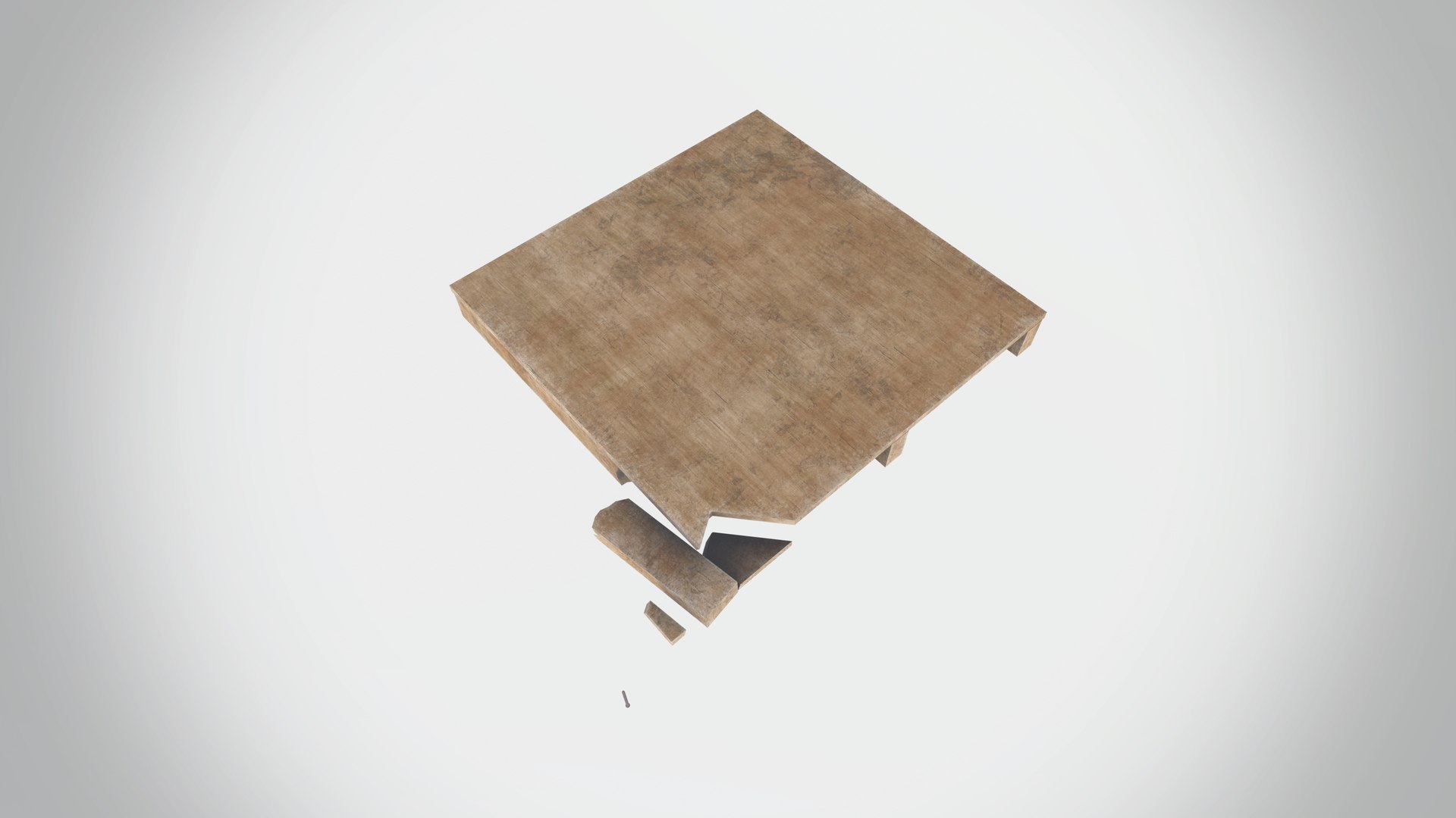 3D Damaged Wood Pallet Model - TurboSquid 2270244