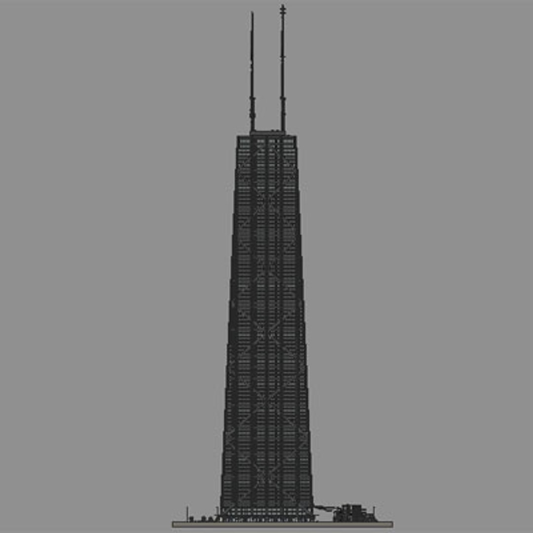 3d John Hancock Center Building Model