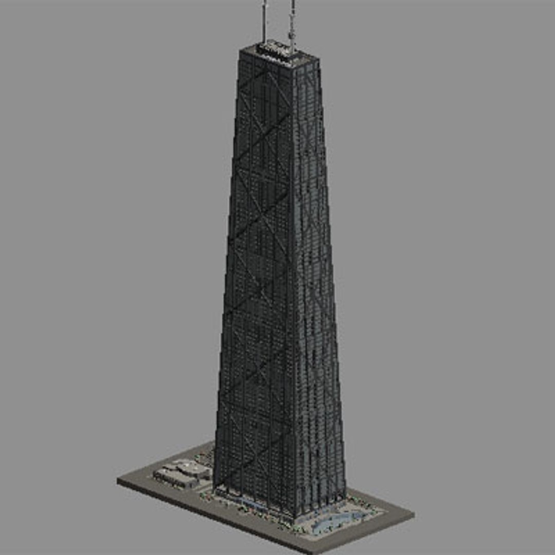 3d John Hancock Center Building Model