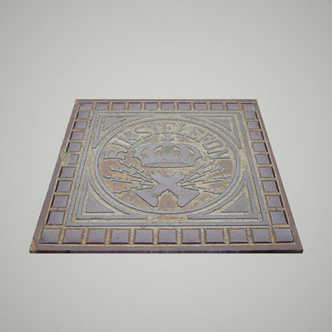 Square Manhole 02 3d 3ds