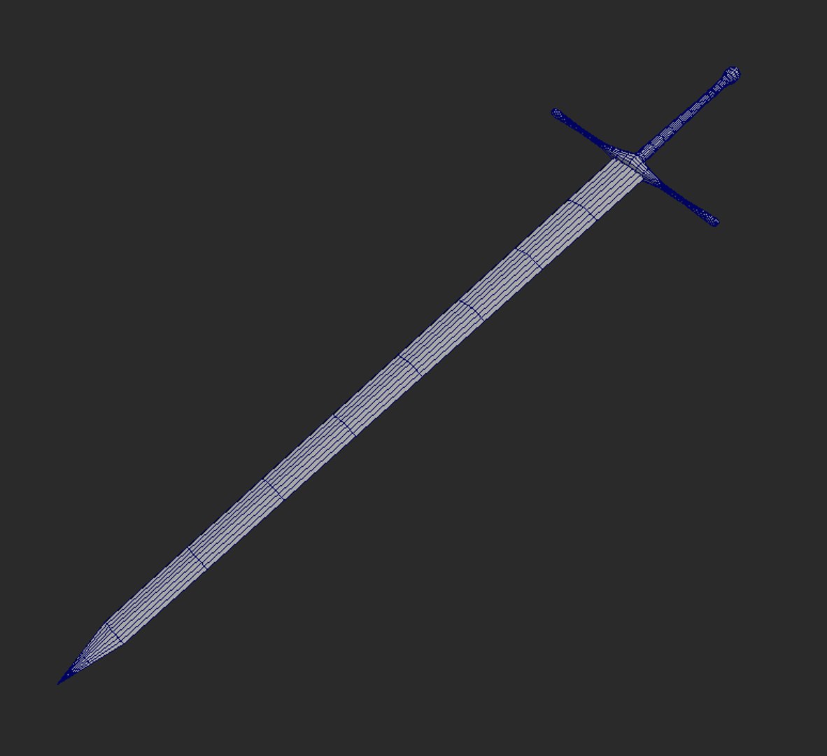 3d Long Medieval Sword Model
