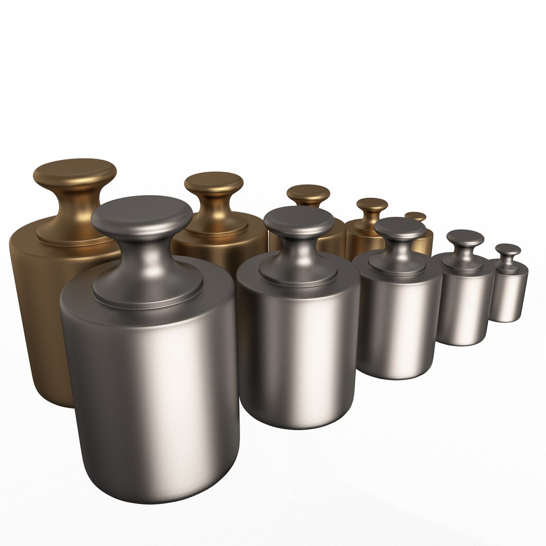 3D Antique Scale Weights Set Model - TurboSquid 1770625