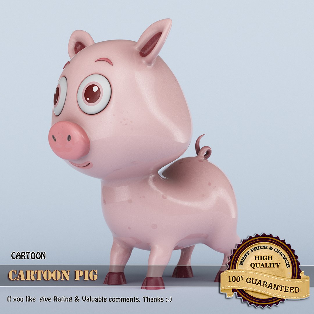 3D model cartoon pig animation - TurboSquid 1190347