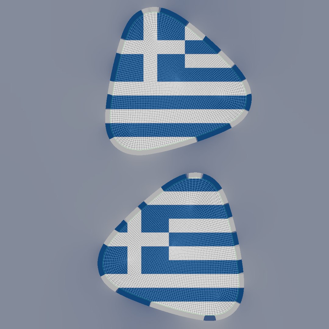Greece Flag Icon 3D Model - TurboSquid 2058936