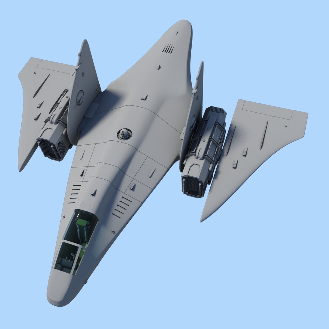 Futuristic Aircraft 3d Model