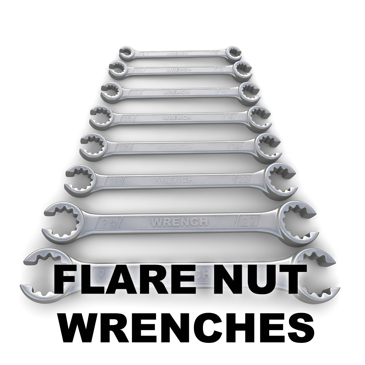 3d flare nut wrenches model
