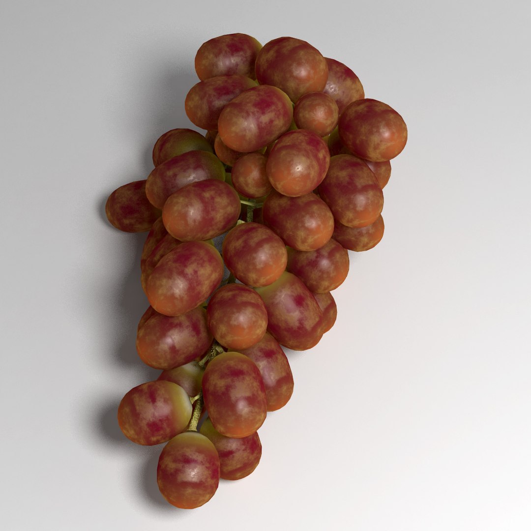 3d Red Grapes