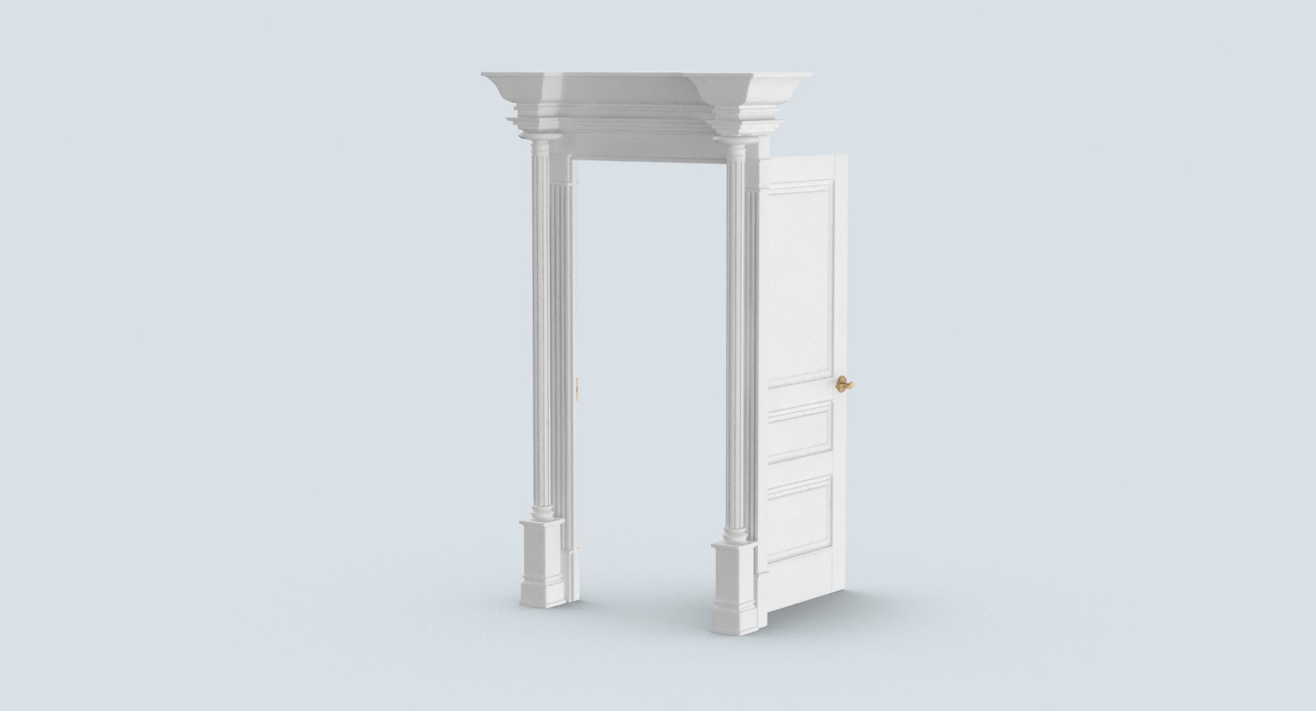 3D Classic-doors---door-3-open Model - TurboSquid 1237984