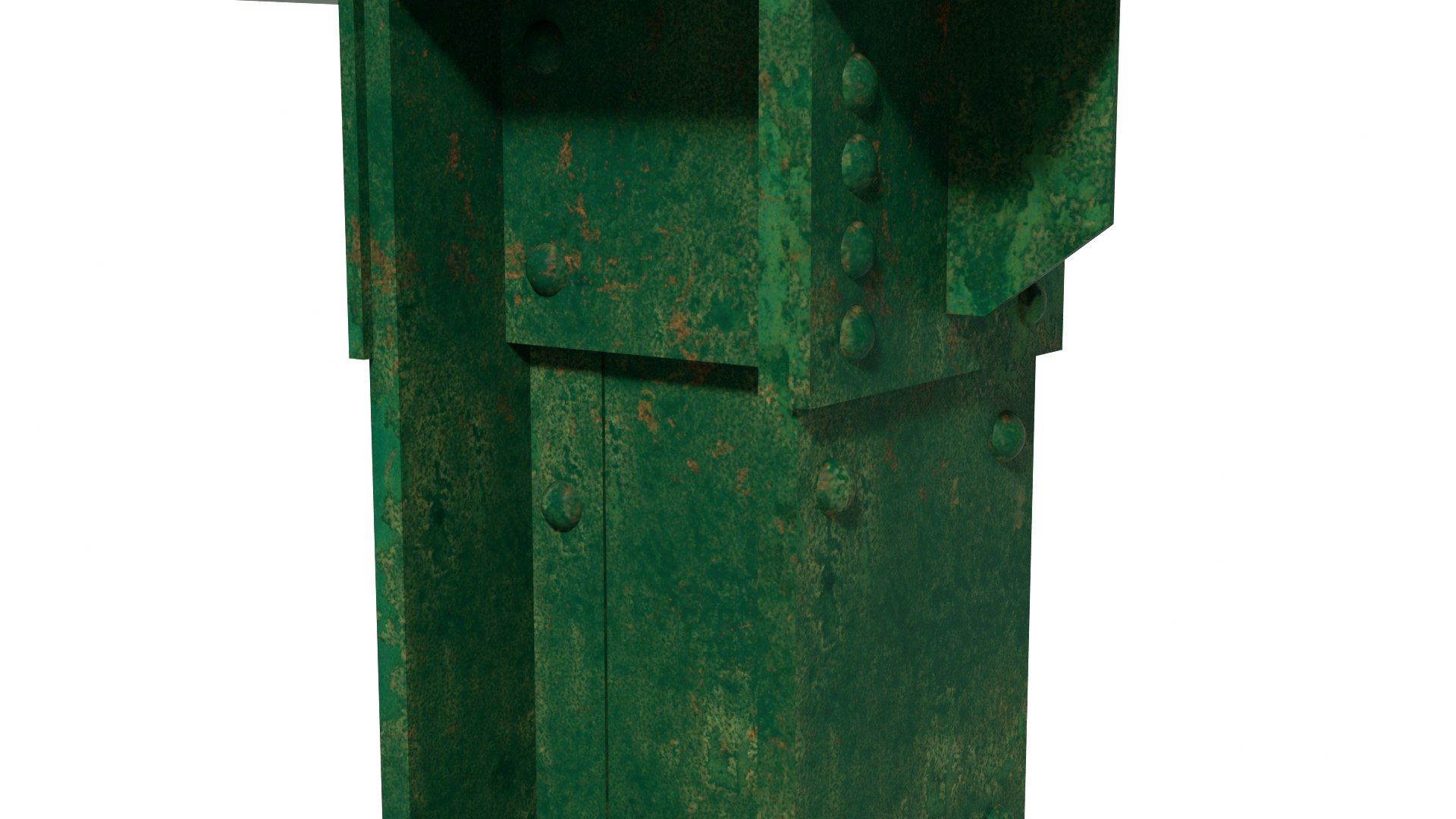 3D Steel Beam Subway Pole Green Model - TurboSquid 1860843