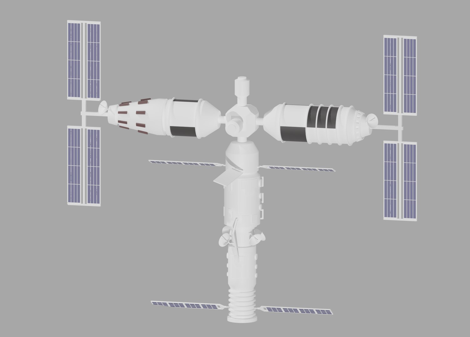 Cartoon Simple Space Station 3D - TurboSquid 1571616