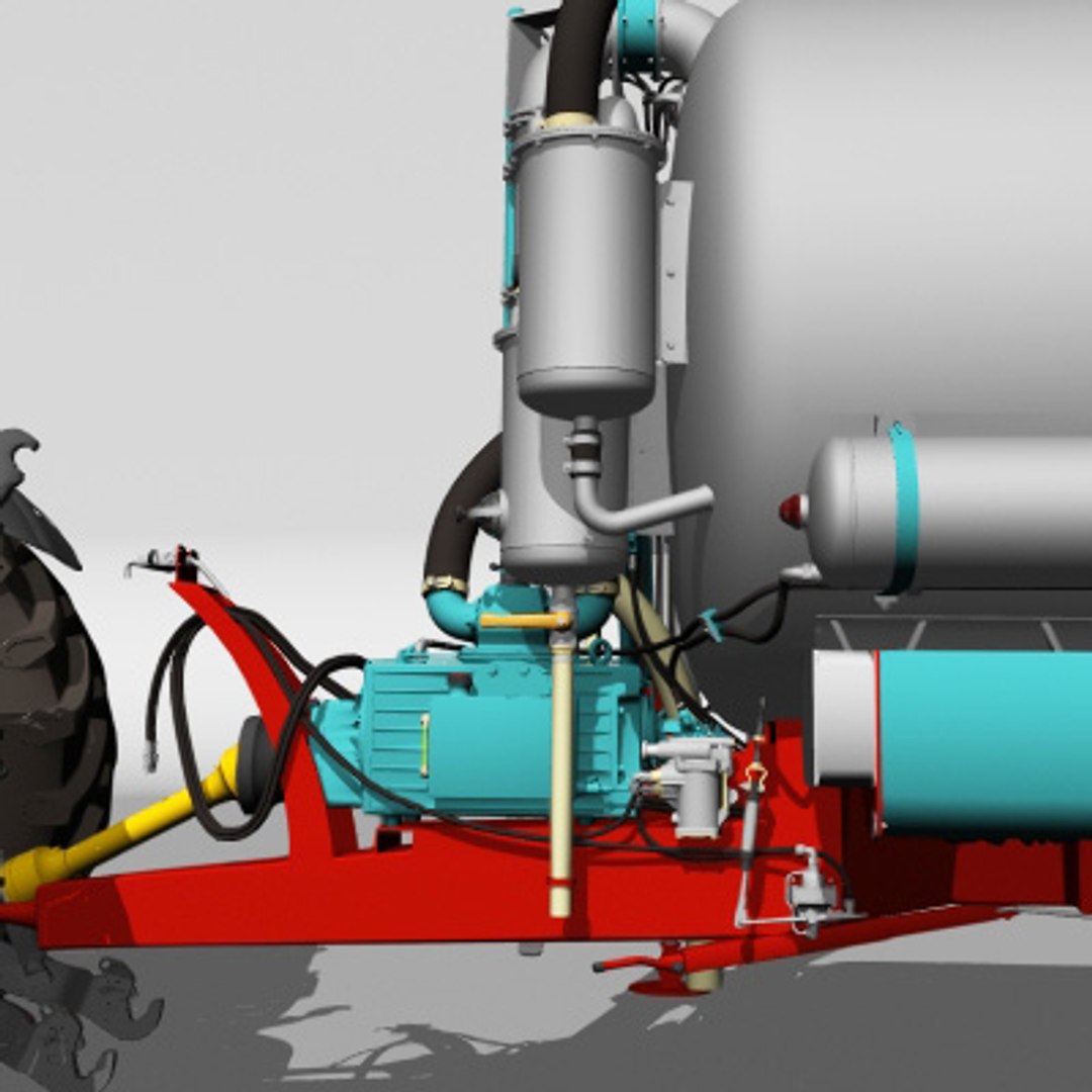 tractor tanker null 3d model