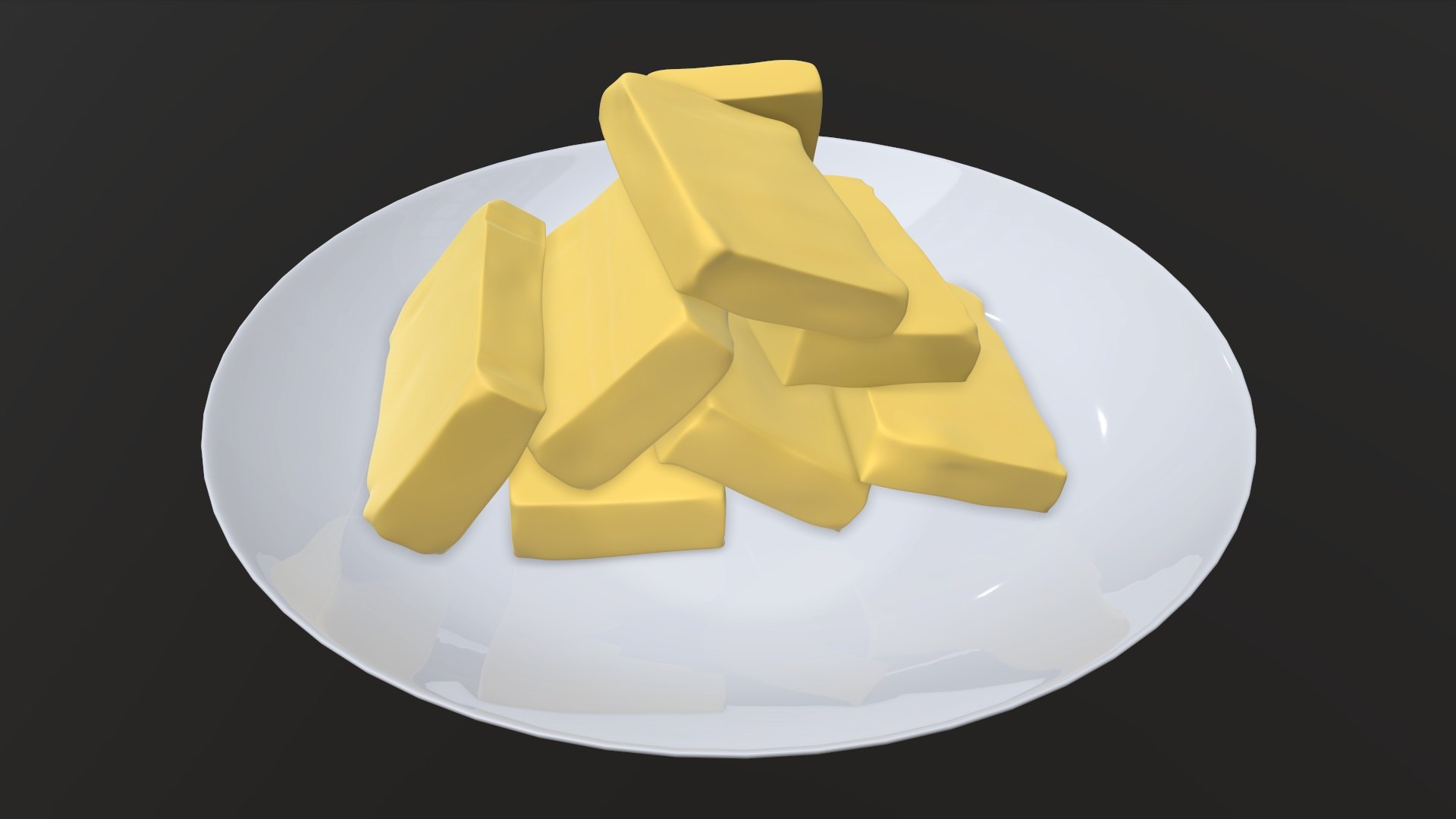 3D Model Plate Butter - TurboSquid 1506406
