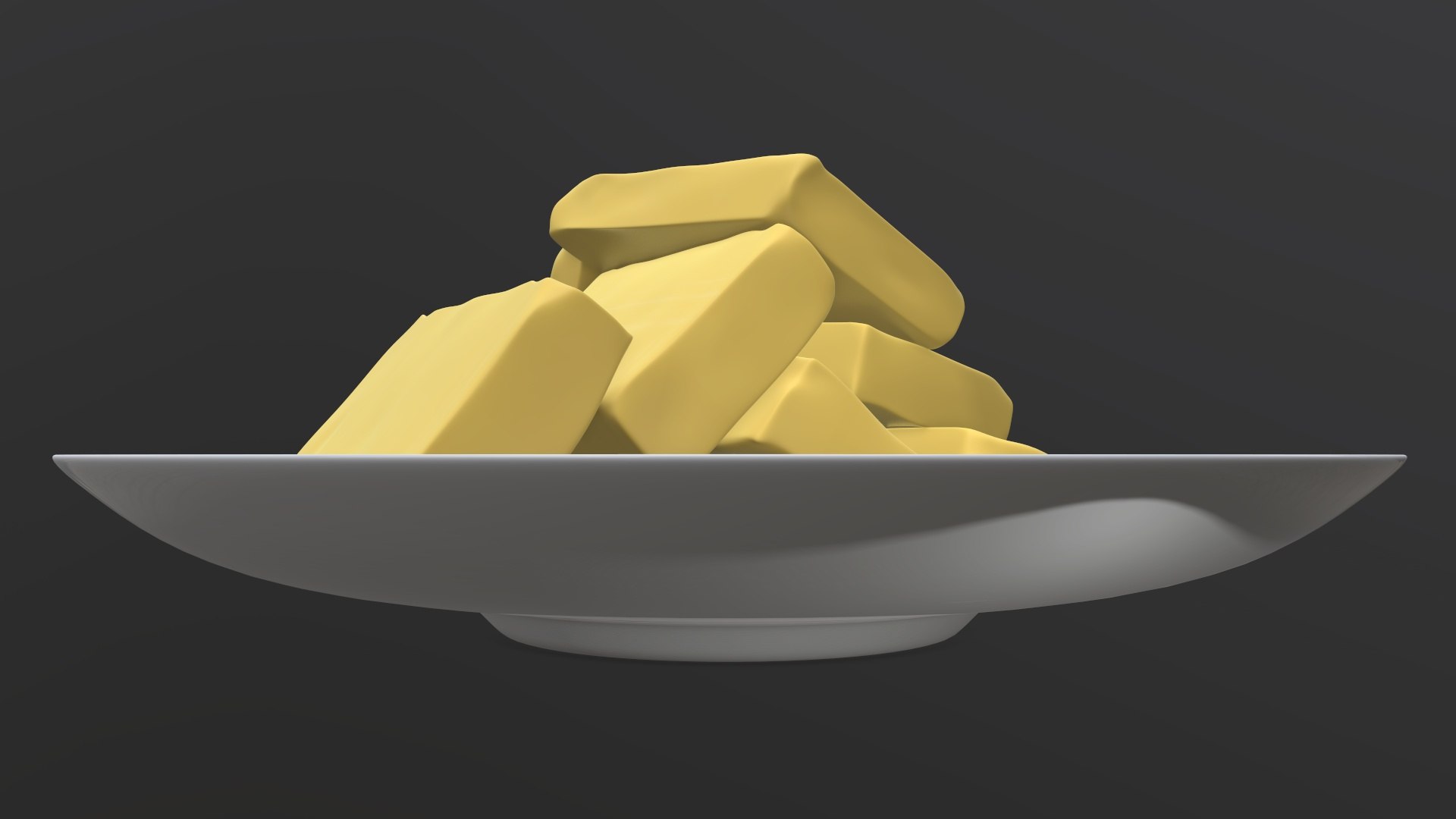 3D Model Plate Butter - TurboSquid 1506406