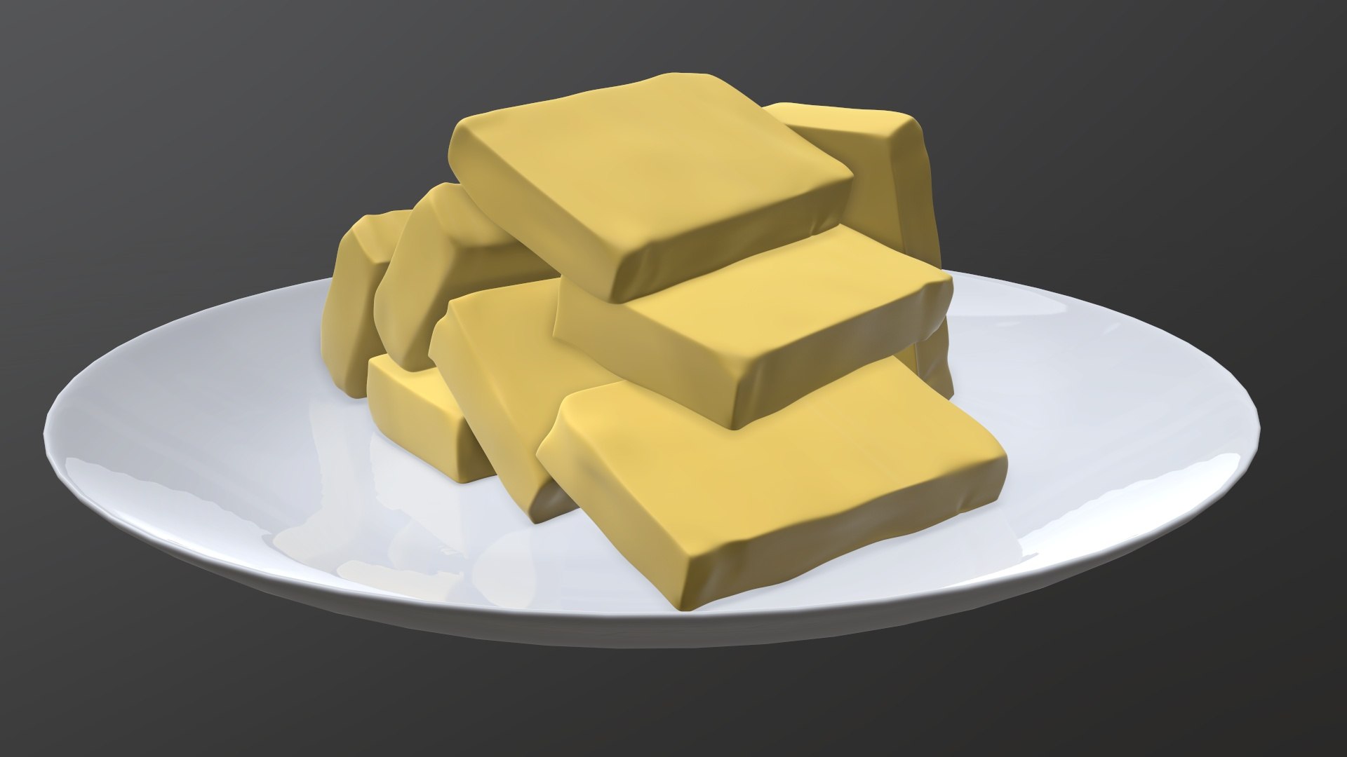 3D Model Plate Butter - TurboSquid 1506406