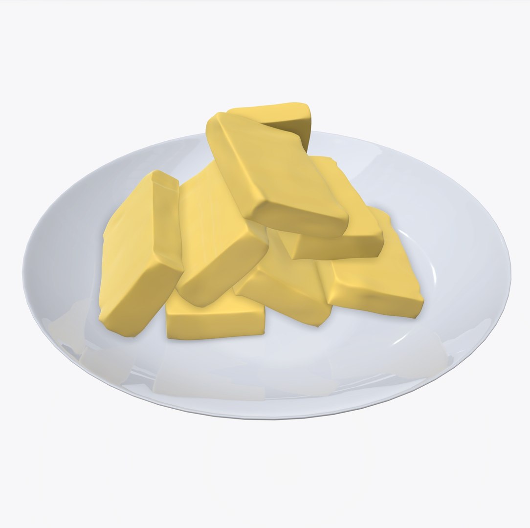 3D Model Plate Butter - TurboSquid 1506406